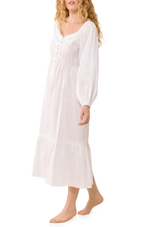 Eileen West Lace Trim Cotton Ballet Nightgown