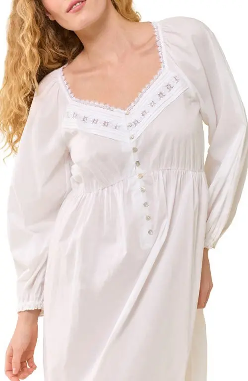 Eileen West Lace Trim Cotton Ballet Nightgown