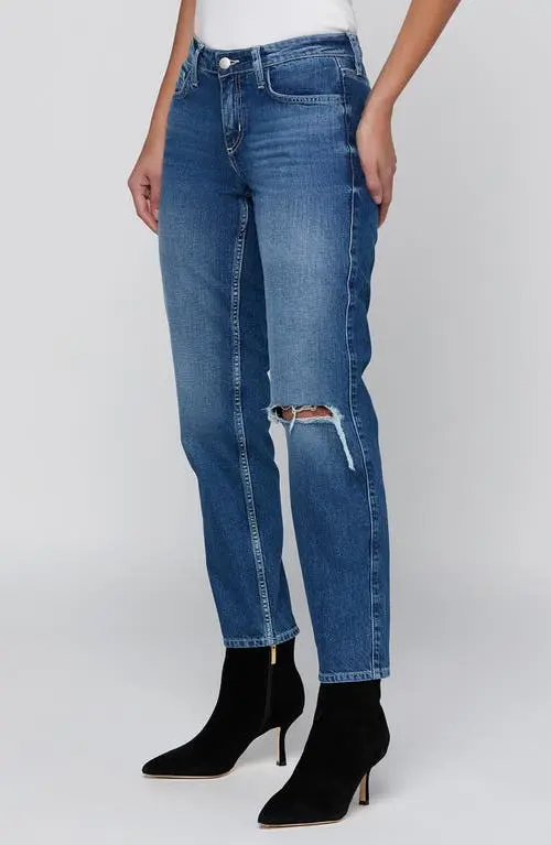 L'Agence Nevia Ripped Slouchy Straight Leg Jeans