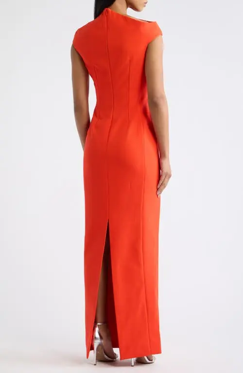 Solace London Arion One-shoulder Cap Sleeve Gown
