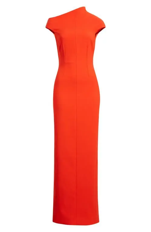 Solace London Arion One-shoulder Cap Sleeve Gown