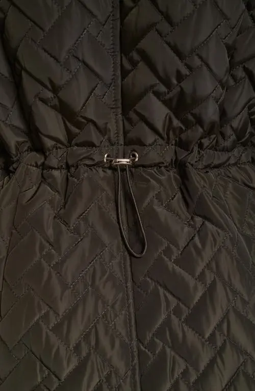 Cole Haan Signature Quilted Stand Collar Jacket - Olive