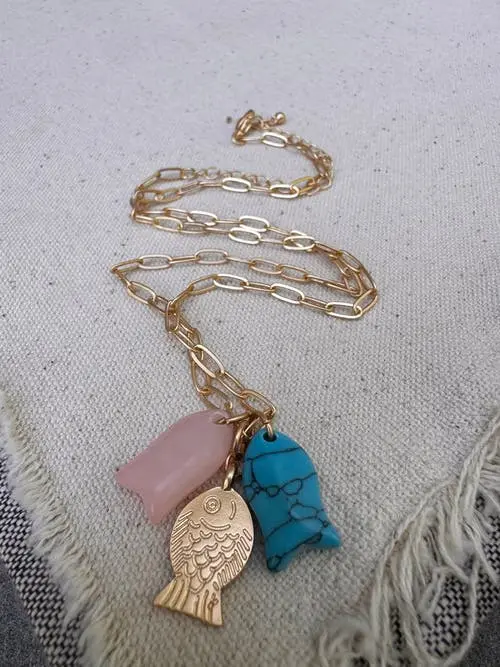 ERIN MCDERMOTT JEWELRY Three Lucky Fish Necklace