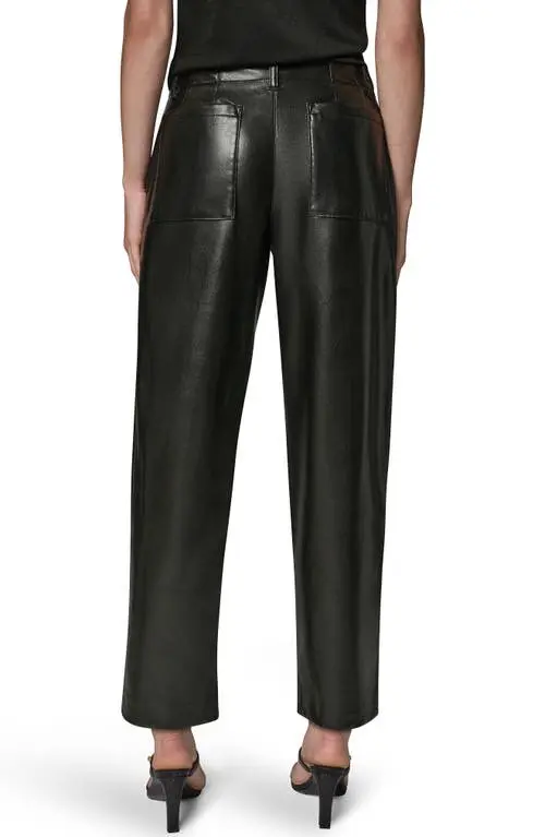 Donna Karan New York Faux Leather Patch Pocket Pants