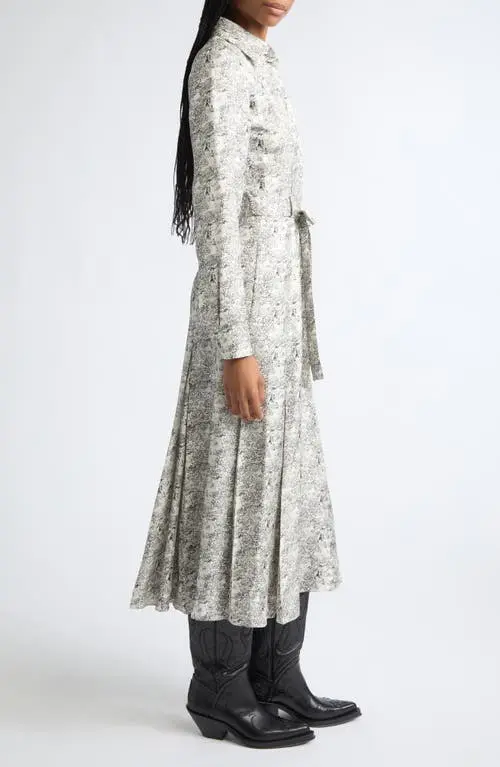 Gabriela Hearst Galway Long Sleeve Silk Shirtdress