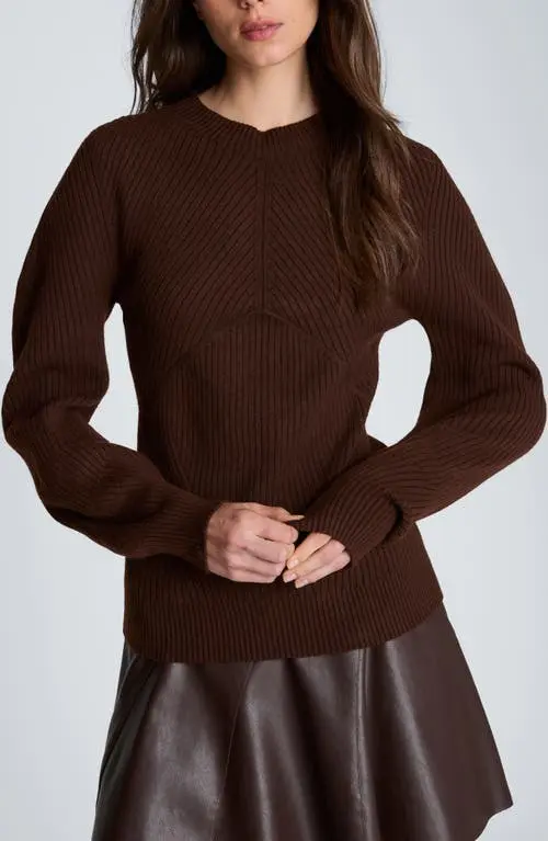 KENNETH COLE Seamless Mock Neck Sweater - Medium Bark