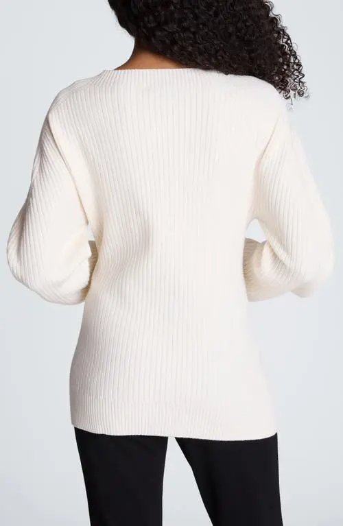 KENNETH COLE Seamless Mock Neck Sweater - Oyster