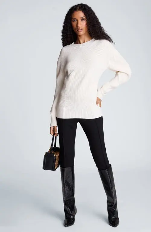 KENNETH COLE Seamless Mock Neck Sweater - Oyster