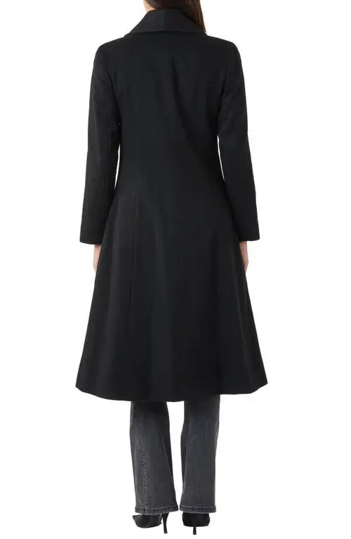 Sofia Cashmere Shawl Collar Pick Stitched Cashmere Princess Coat