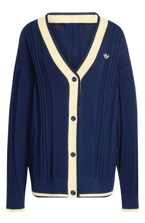 ADIDAS ORIGINALS V-neck Cardigan - Night Indigo