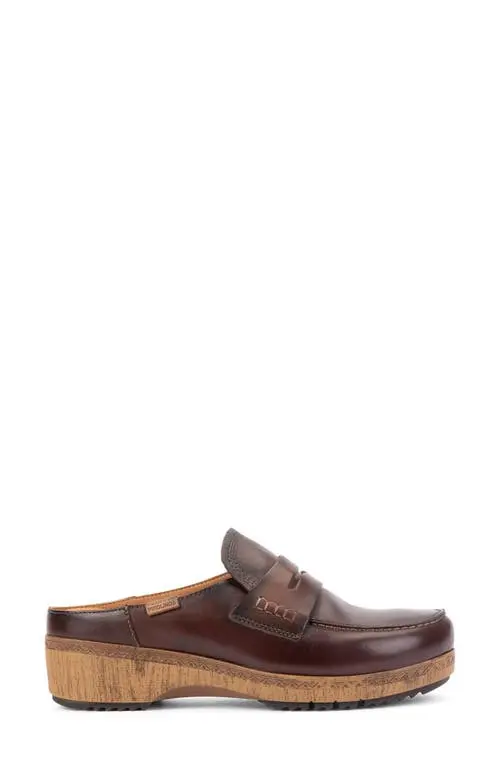 Pikolinos Granada Leather Clog - Caoba