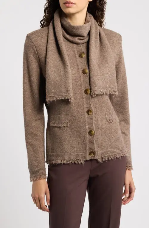 Kobi Halperin Gracie Cardigan & Scarf Set - Taupe