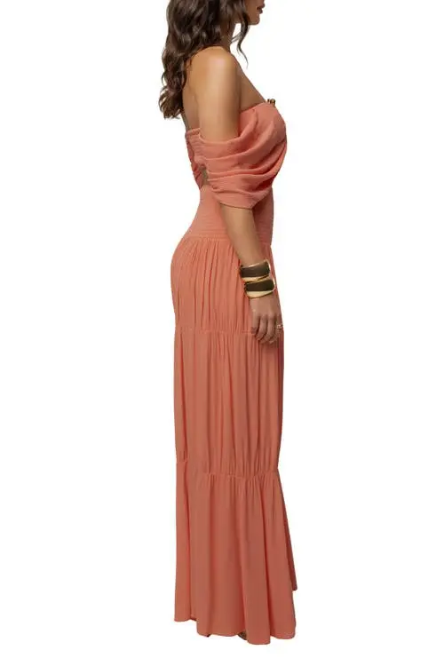 JLUXLABEL Hidden Gems Tier Pant Set - Peach