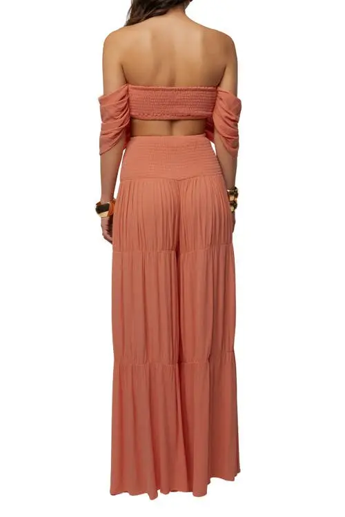 JLUXLABEL Hidden Gems Tier Pant Set - Peach