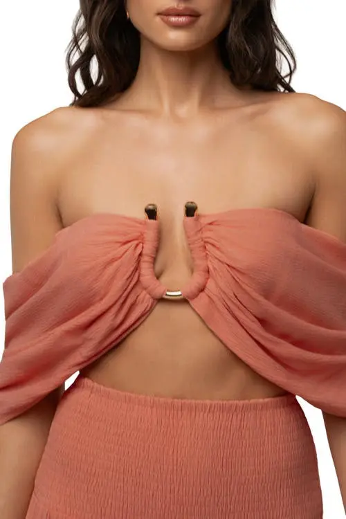 JLUXLABEL Hidden Gems Tier Pant Set - Peach