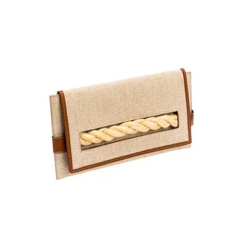 SERENA UZIYEL Thory & Camello Envelope Clutch - Natural
