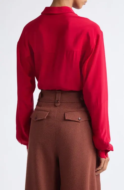 Ulla Johnson Effie Silk Ruffled Button-up Shirt