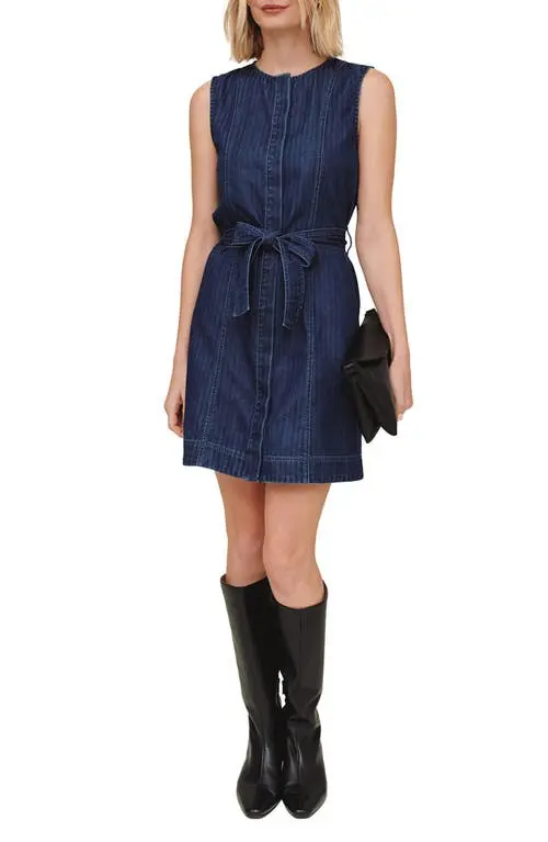 Bella Dahl Seamed Sleeveless Denim Minidress