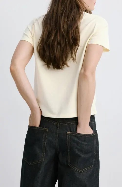 Mango Floral Embroidered Cotton T-shirt