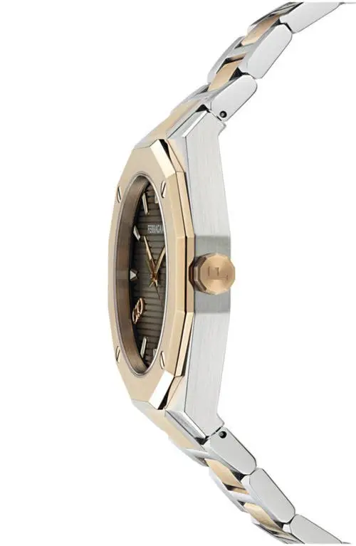 FERRAGAMO Edge Bracelet Watch - Grey/two Tone
