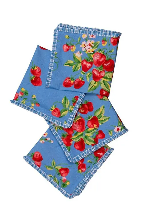 MODERN PRAIRIE Strawberry Magic Ruffle Napkins