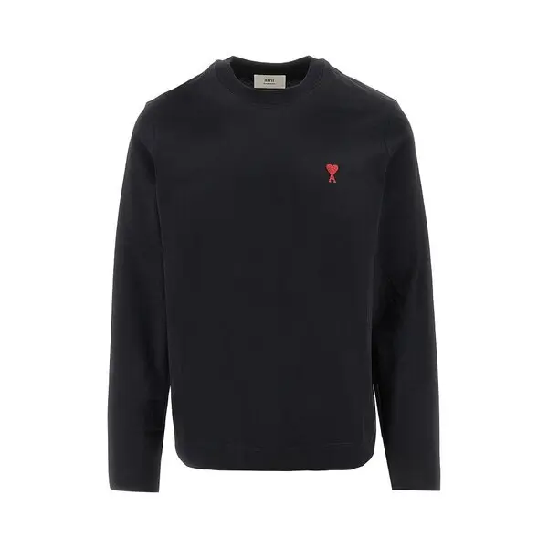AMI Paris De Coeur' Long-sleeved T-shirt - Black
