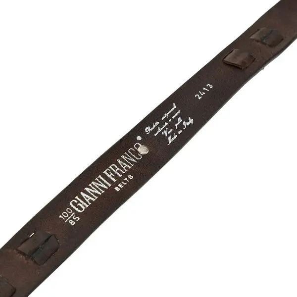 GIANNIFRANCO BELTS Leather Belt With Studs And Topstitchings