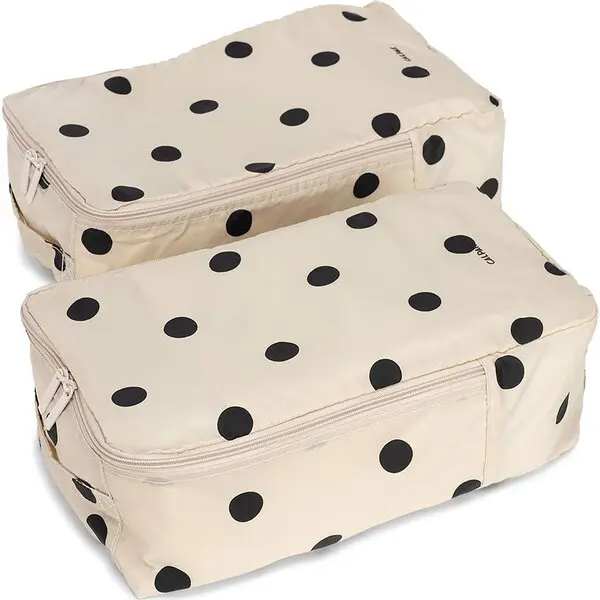 CALPAK Compakt Set Of 2 Shoe Bags - Polka Dot