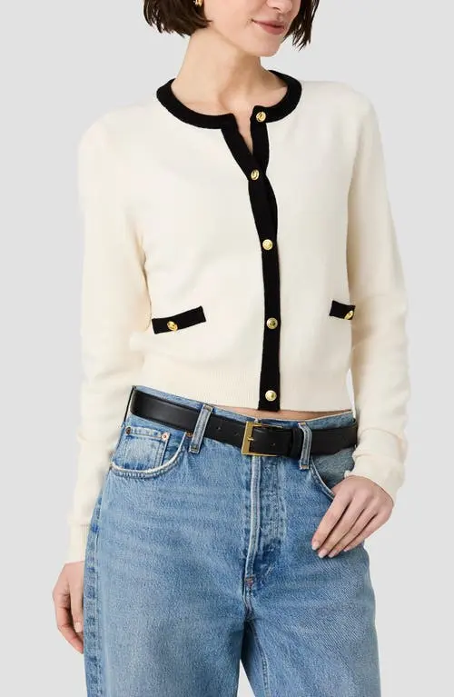 French Connection Babysoft Contrast Trim Cardigan - Porcelain Multi