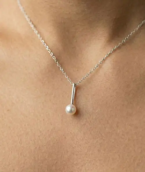 The Pearl Source 14k Gold Freshwater Pearl Emmanuelle Pendant