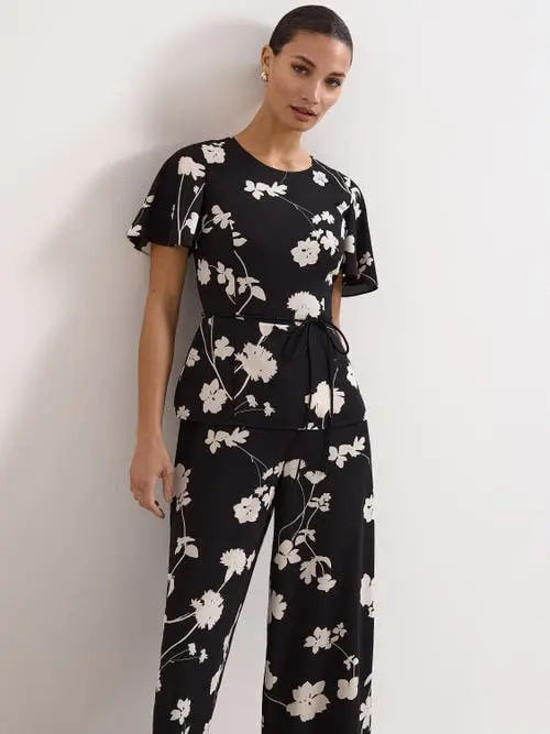 PHASE EIGHT Petite Jolie Cropped Wide-leg Jumpsuit