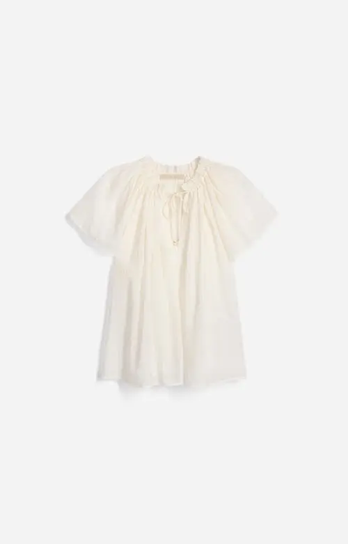 Vanessa Bruno Halisson Gathered Tie-neck Blouse - Ecru