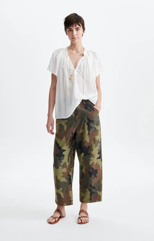 Vanessa Bruno Halisson Gathered Tie-neck Blouse - Ecru