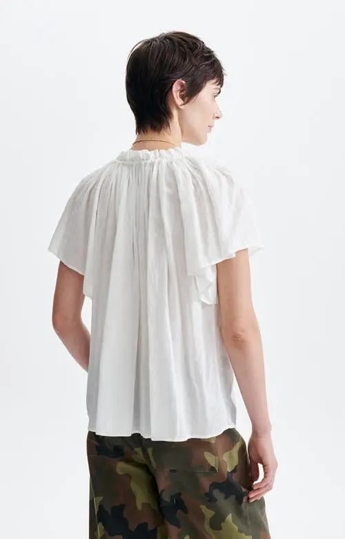 Vanessa Bruno Halisson Gathered Tie-neck Blouse - Ecru
