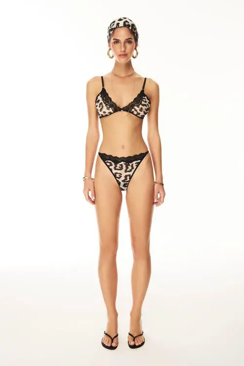HOUSE OF SILK Vilma Leopard Tulle Bra