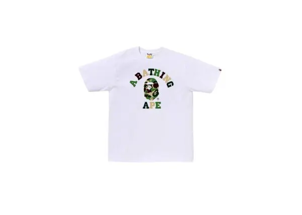A BATHING APE Abc Camo College Blue Camo T-shirt