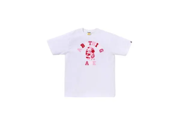 A BATHING APE Abc Camo College Red Camo T-shirt
