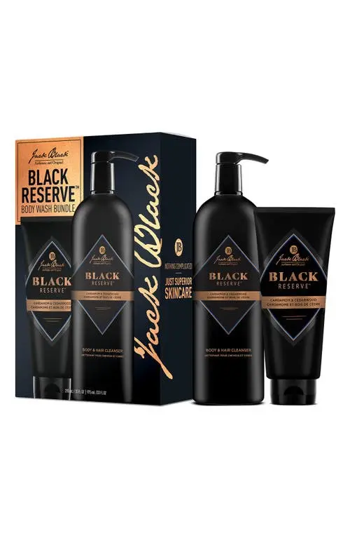 Jack Black Black Reserve Body & Hair Cleansers Bundle Set $76 Value - No Color
