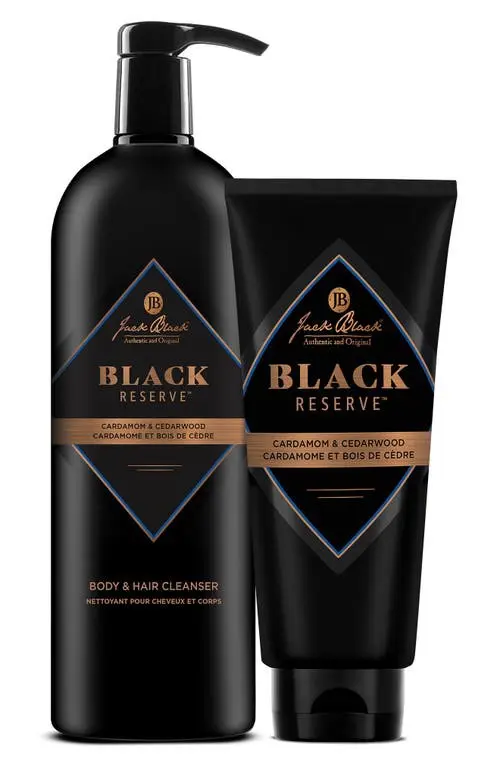 Jack Black Black Reserve Body & Hair Cleansers Bundle Set $76 Value