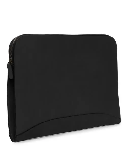 KORCHMAR Grant Zippered Leather Envelope - Black