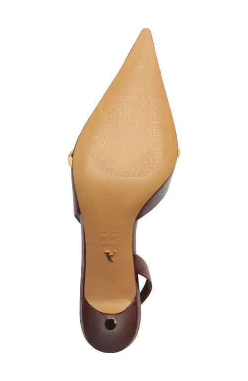 AREZZO Margaret Slingback Pointed Toe Pump - Fresh Ruby/ouro