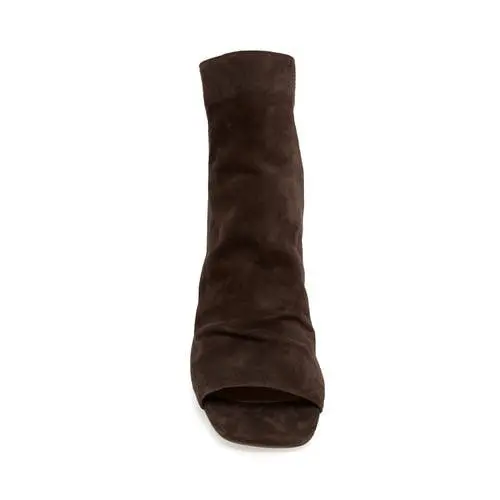 SILENT D Cilba Open Toe Bootie - Choc Suede