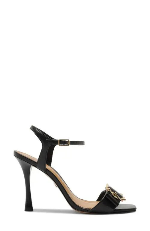 AREZZO Florence Ankle Strap Stiletto Sandal - Black
