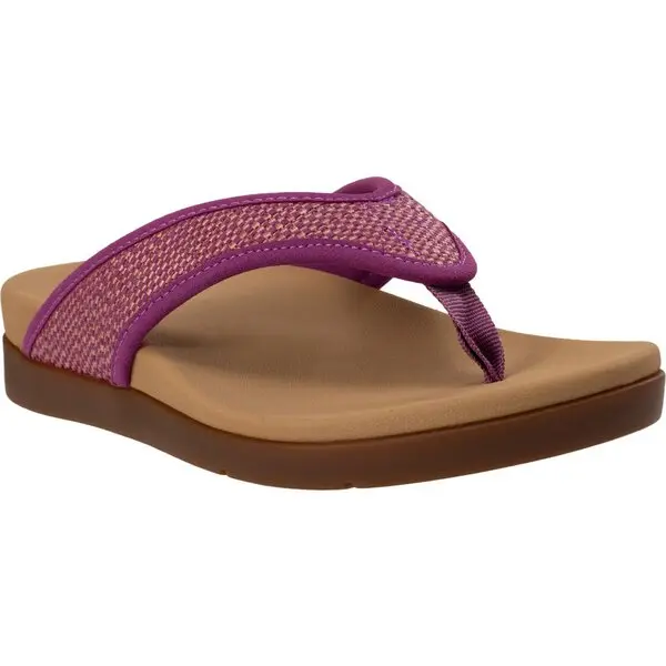 REVITALIGN Shoreline Raffia Flip Flop - Heather Rose