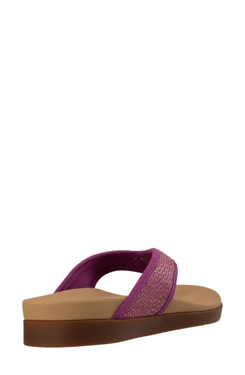 REVITALIGN Shoreline Raffia Flip Flop - Heather Rose