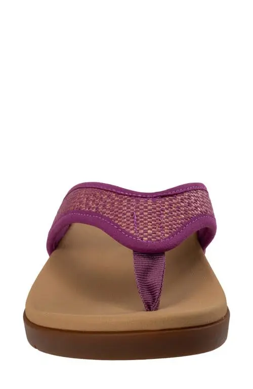 REVITALIGN Shoreline Raffia Flip Flop - Heather Rose