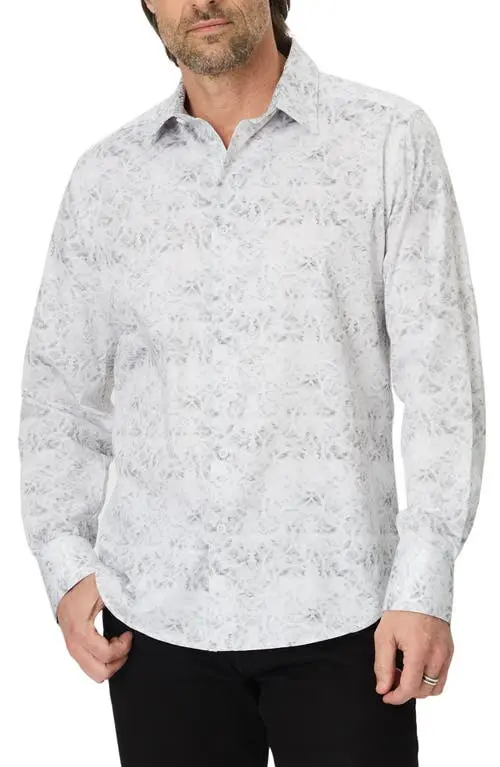 Robert Graham Culloden Print Stretch Cotton Shirt - White
