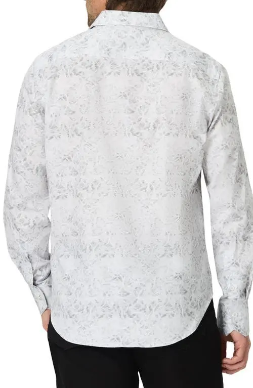 Robert Graham Culloden Print Stretch Cotton Shirt - White