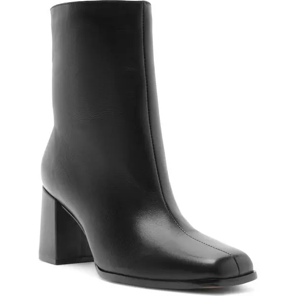 AREZZO Nancy Block Heel Bootie - Black