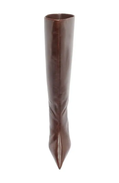 AREZZO Courtney Knee High Wedge Boot - New Cocoa